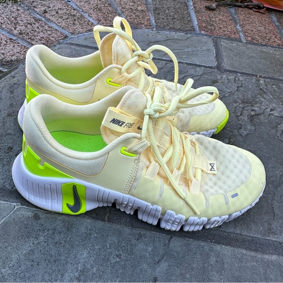 Nike | Shoes | Nike Metcon Five Workout Sneakers Shoes Neon Yellow ...